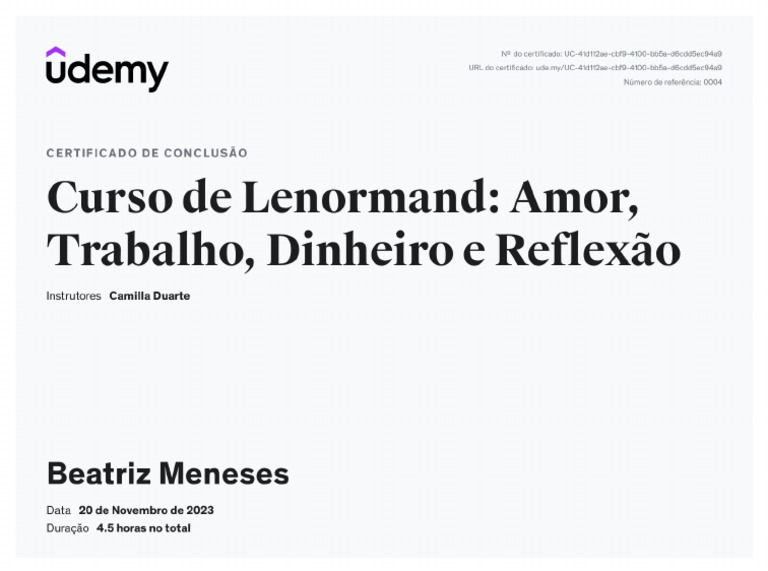 Udemy Lenormand | PDF