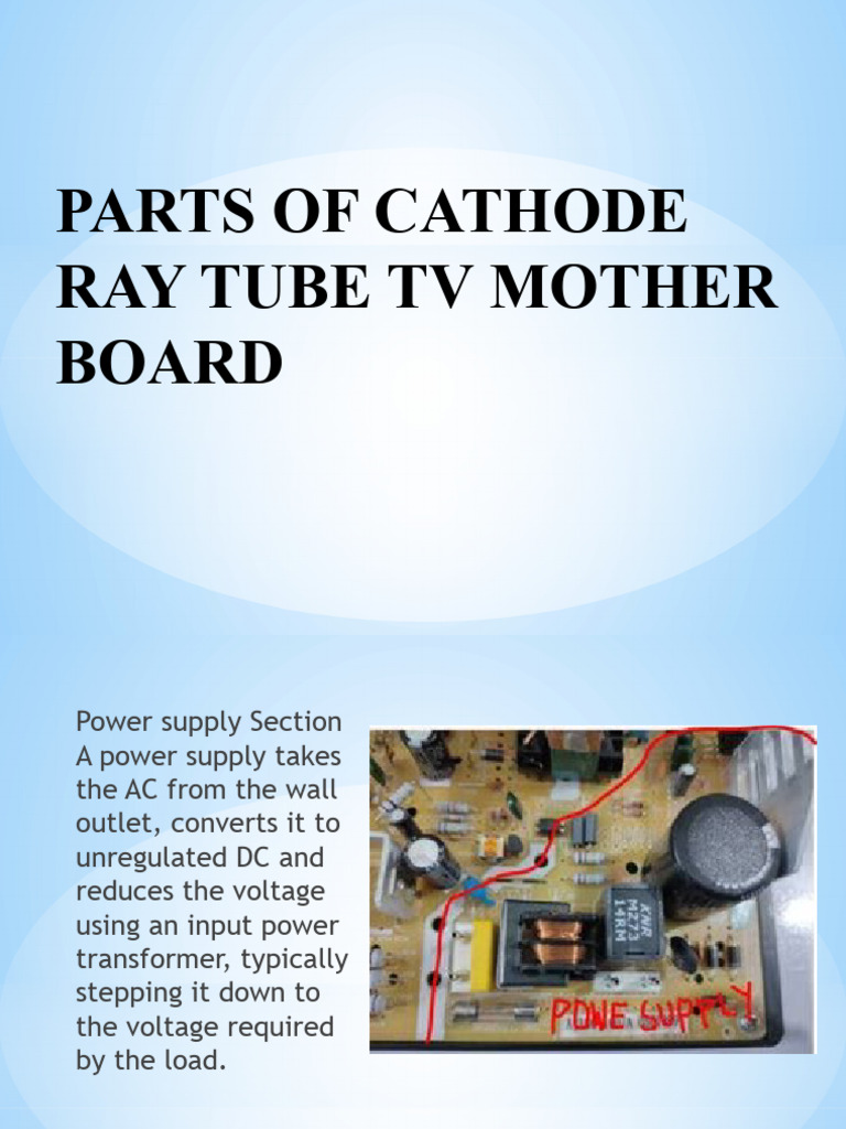 Parts of Cathode Ray Tube TV Mother Board Done | PDF