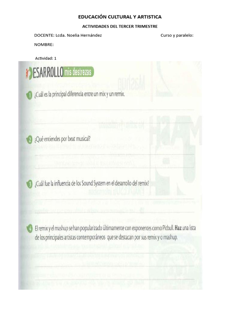 Actividades Del Tercer Trimestre de Eca 10 | PDF