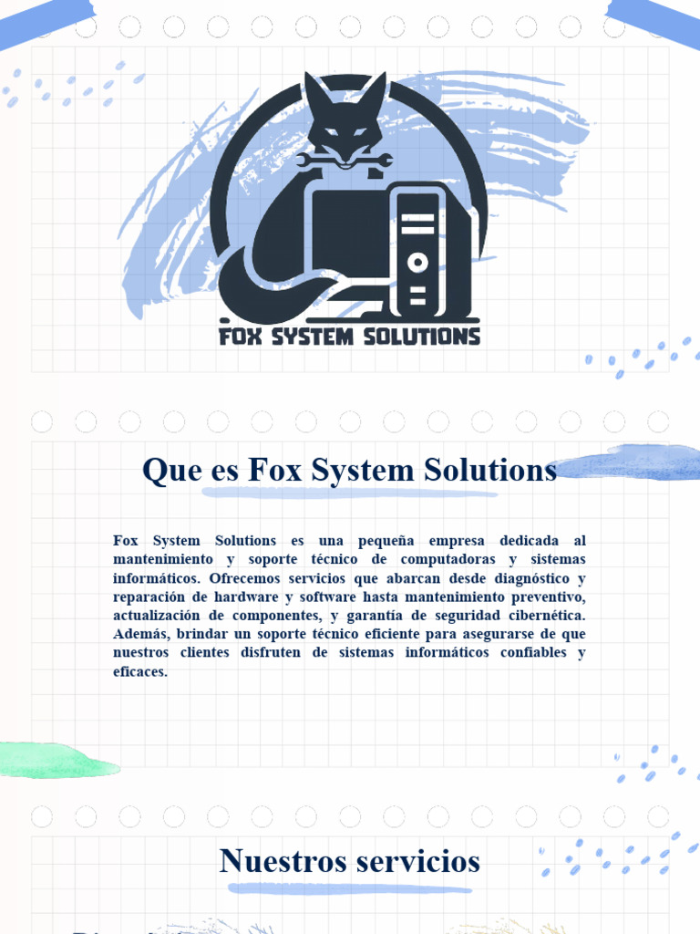 Fox System Solutions | PDF | Soporte técnico | Hardware de la computadora