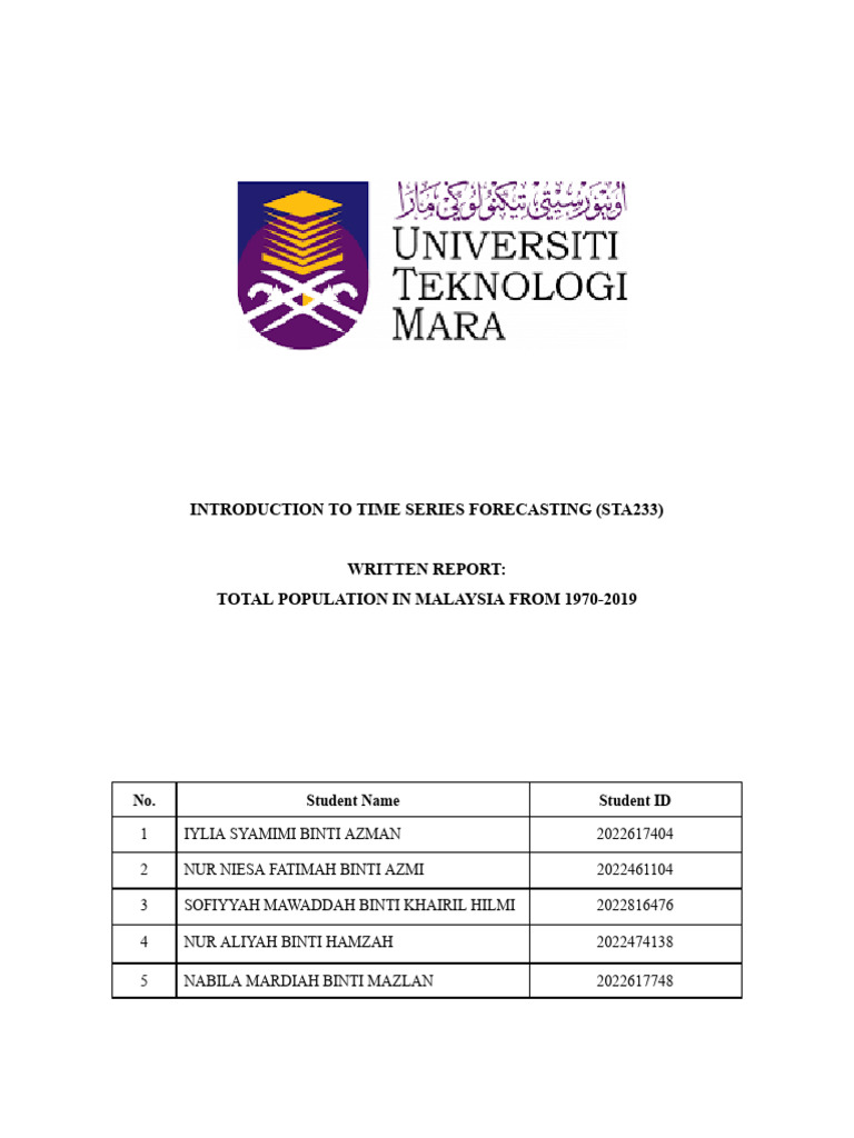 Sta233 GP Project Time Series Forecasting | PDF | Forecasting ...