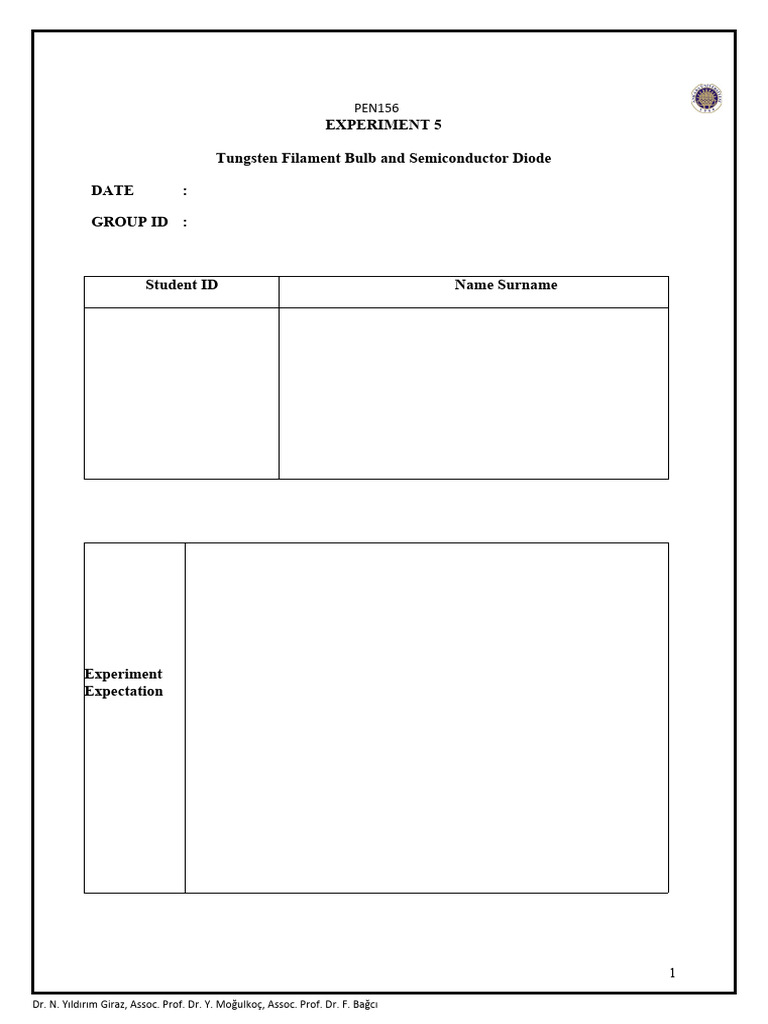 Data and Report Template - Tungsten Filament Bulb and Semiconductor ...