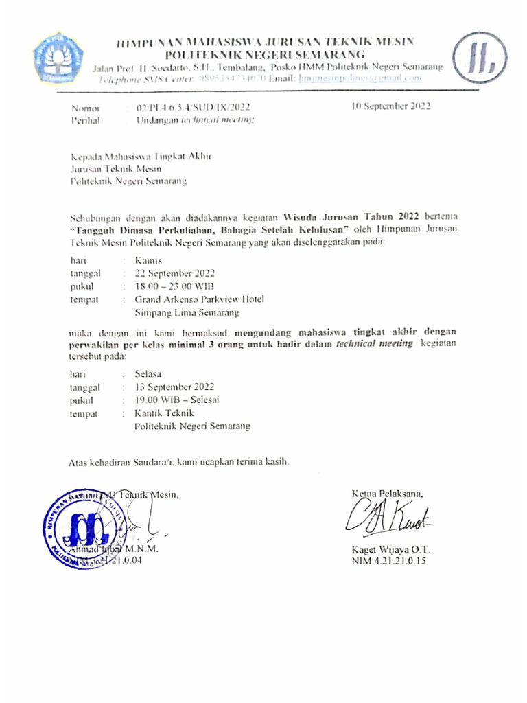 Sud 02 Mahasiswa Tingkat Akhir Wisjur 2022 | PDF