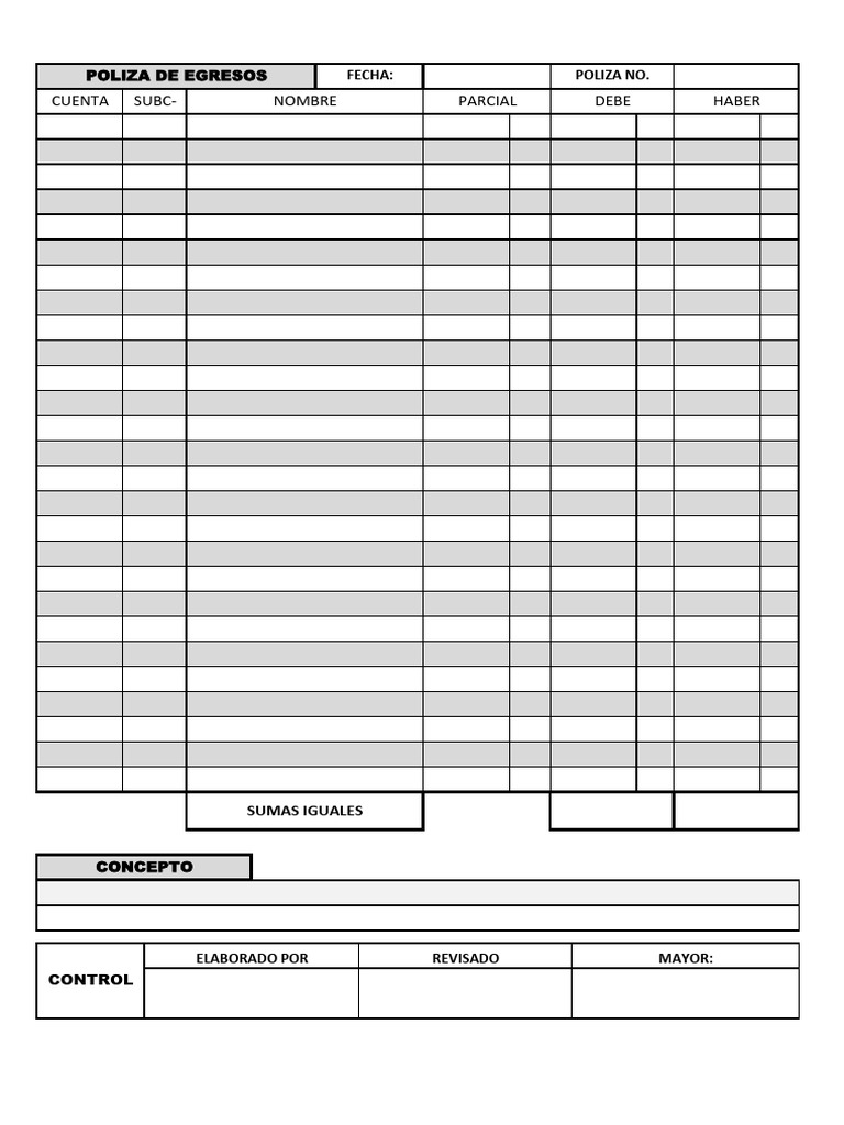Póliza de Egresos: Registro Financiero | PDF | Finanzas y dinero