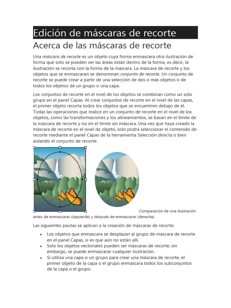 Edición de Máscaras de Recorte | PDF | Informática