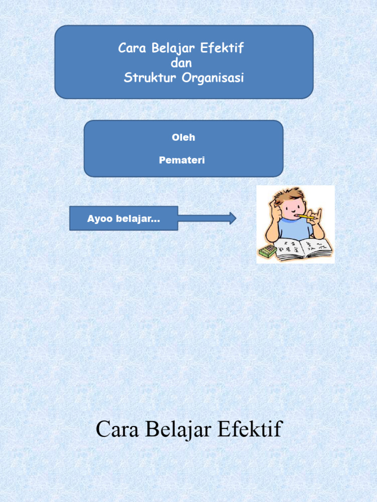 Struktur Organisasi dan Belajar Efektif | PDF | Karier & Perkembangan | Pengembangan Diri
