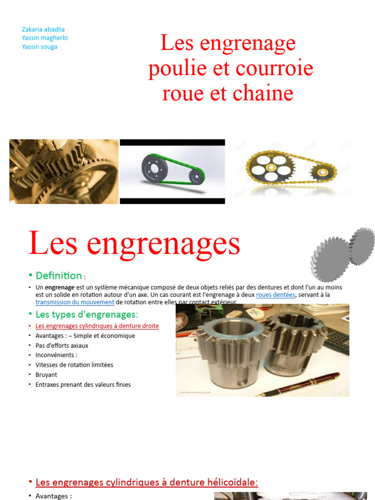 Comprendre les Systèmes Mécaniques | PDF | Engrenage | Courroie
