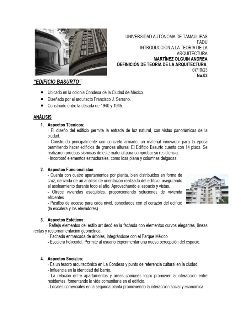 Edificio Basurto Analisis | PDF | edificio | México