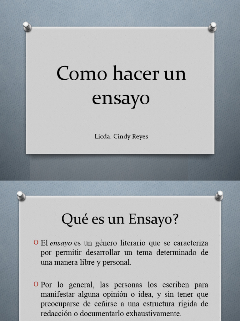Como Hacer Un Ensayo | PDF | Ensayos | Autor
