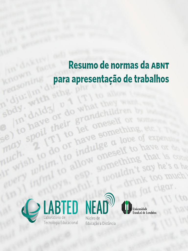Resumo de Normas Da ABNT para Apresentação de Trabalhos | PDF | Citação ...