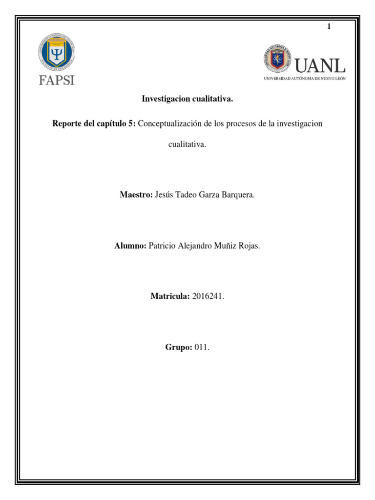 Investigacion Cualitativa - Cap 5 - PAMR | PDF | Método científico | Paradigma