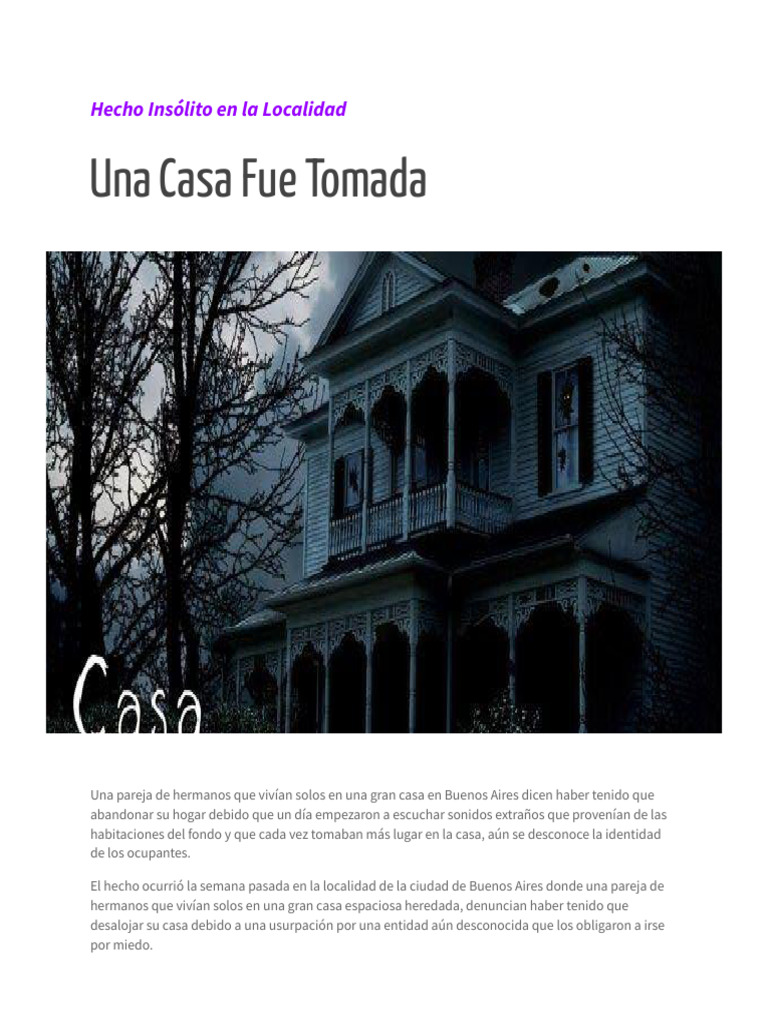 Casa Tomada | PDF