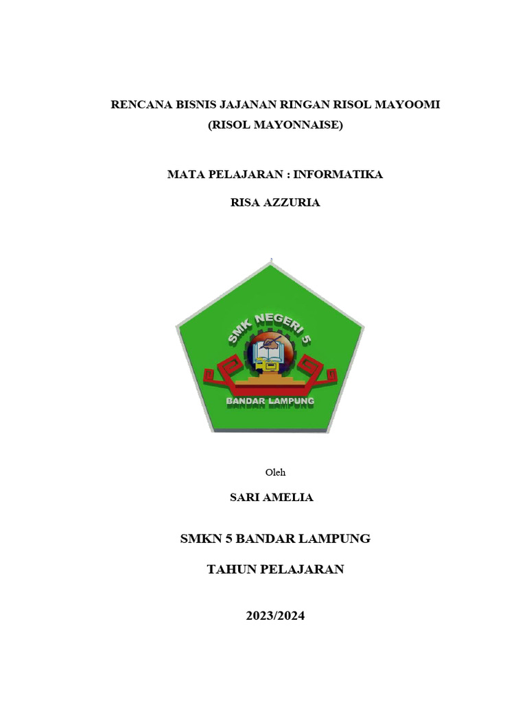 Proposal Usaha Risol Mayo | PDF