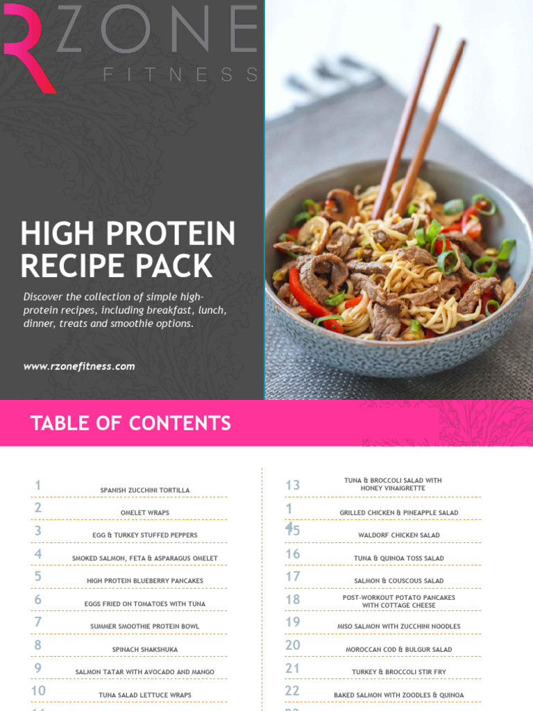 High Protein Recipe Pack Compressed | PDF | Salad | Lunch