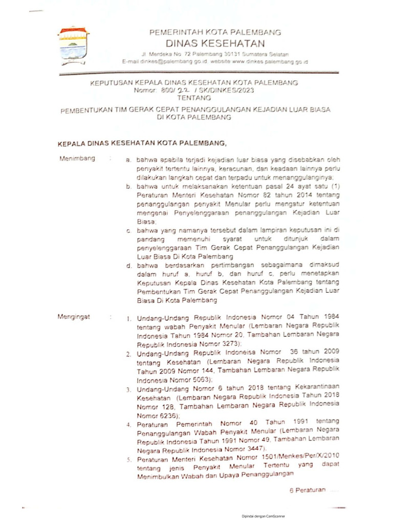 SK KLB Tahun 2023 | PDF