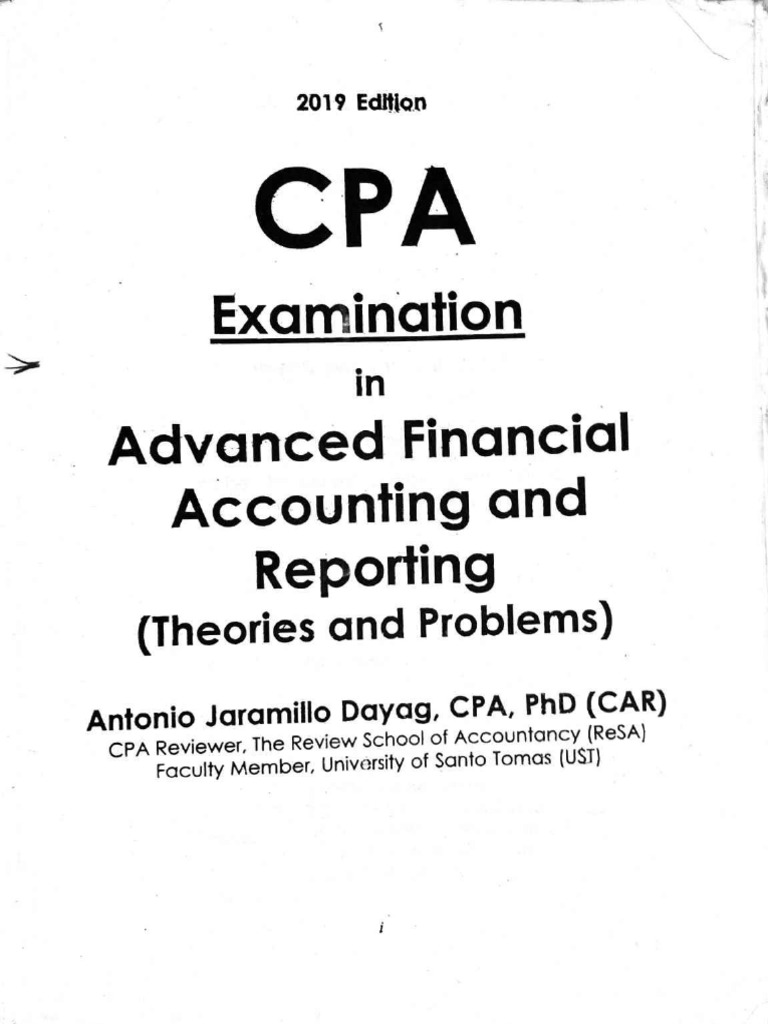 CPA Examination Review Manual Advanced Financial Accounting and ...