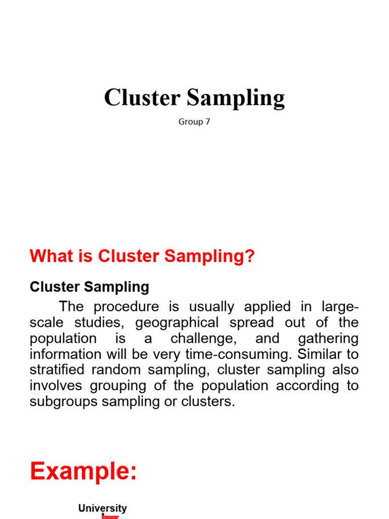 Cluster Sampling | PDF | Science & Mathematics