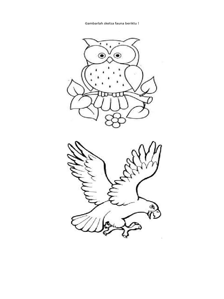 Sketsa Fauna Mudah dan Simple | PDF
