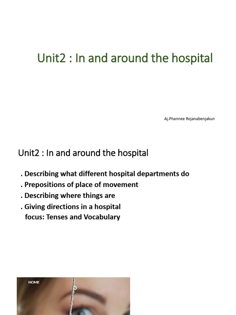 Unit2-In Around Hospital | PDF | Hospital | Surgery