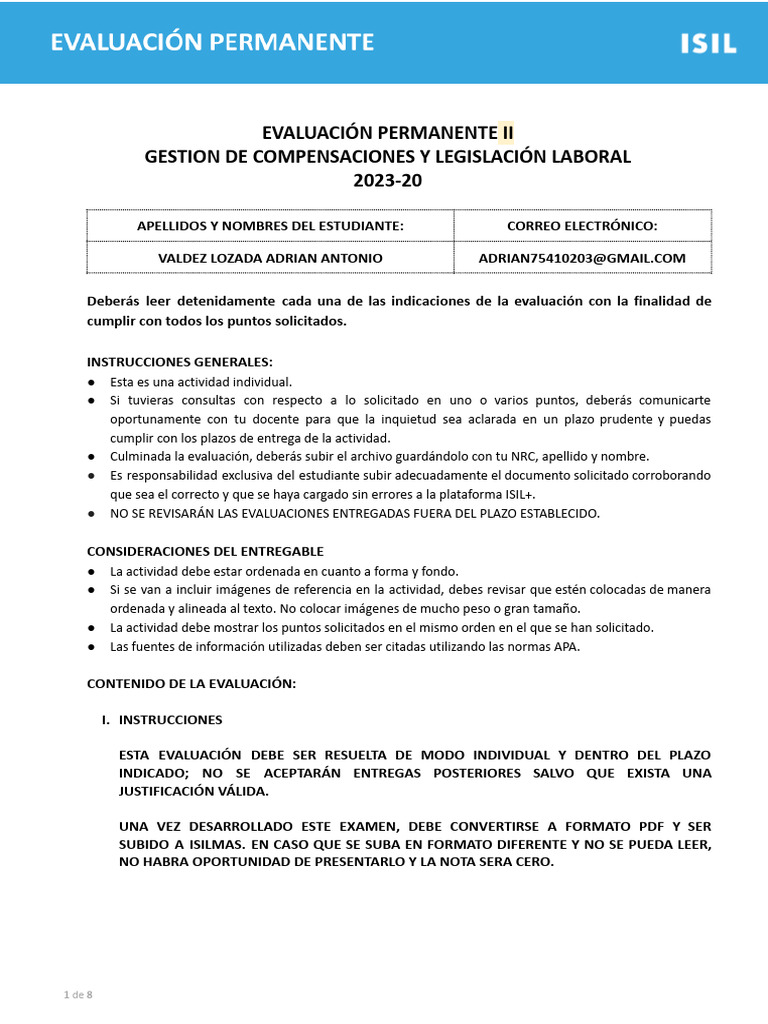Ep2 - Gestión de Compensaciones y Legislación Laboral - 3961 | PDF | Gestión de recursos humanos ...