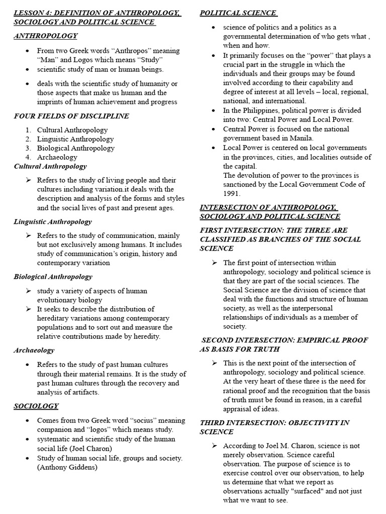 Ucsp Lesson 4 Lecture | Download Free PDF | Anthropology | Sociology