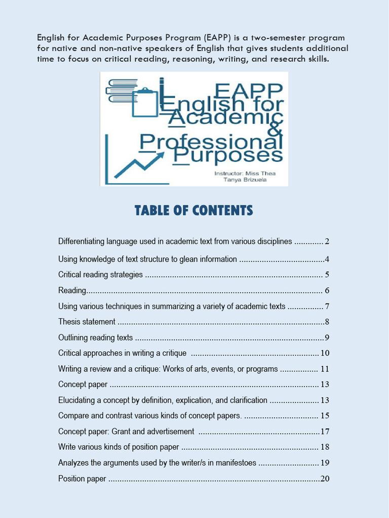 English For Academic and Professional Purposes | PDF | Definition | Essays