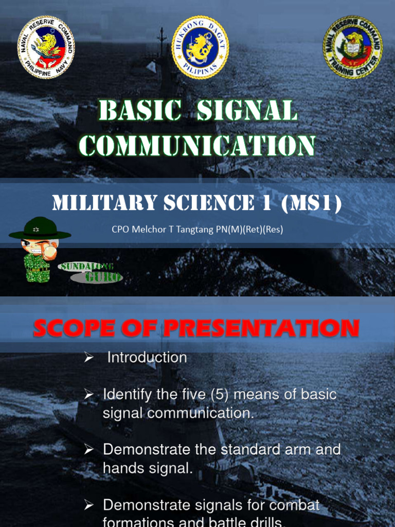 Military Science 1 (Ms1) : CPO Melchor T Tangtang PN (M) (Ret) (Res) | PDF | Radio | Communication