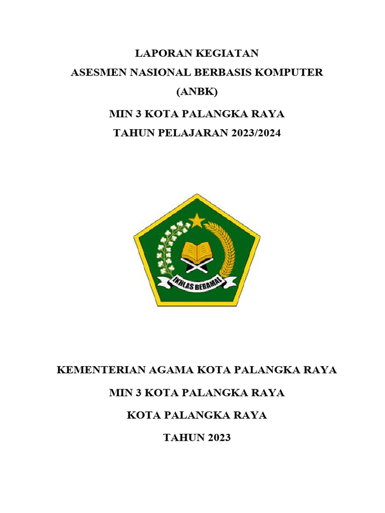 Laporan Anbk 2023 | PDF