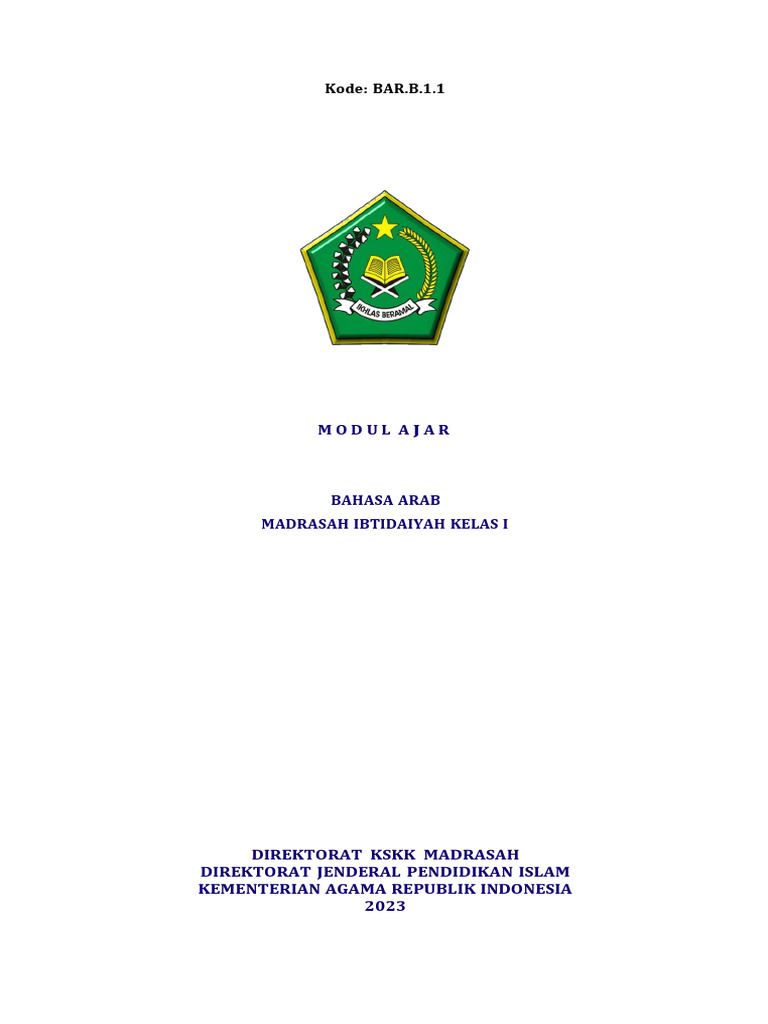 Modul Kelas 1 Bab 1 | PDF