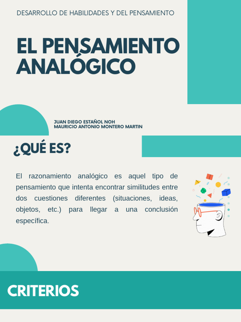 Pensamiento Analógico Definición Y Ejemplos Pdf