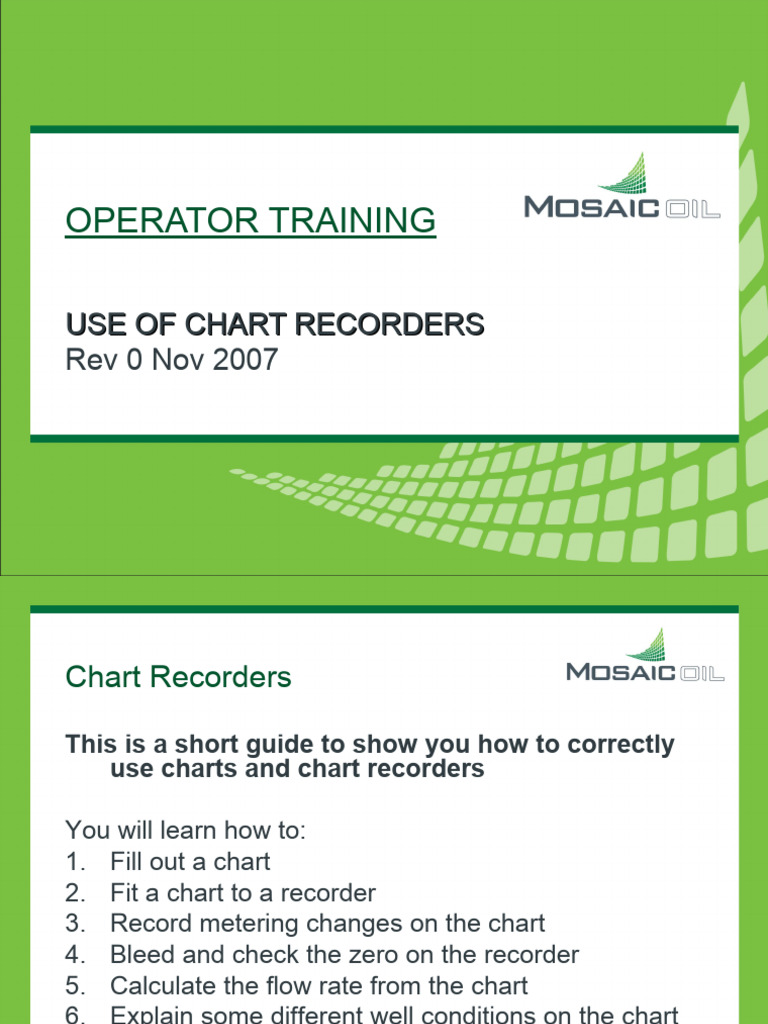 Operator Training Use of Chart Recorders Rev 3 | PDF | Pressure ...