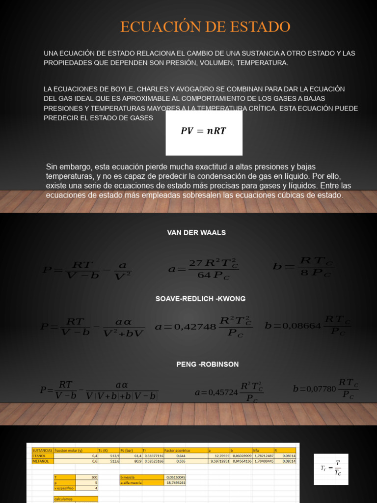 Ecuación de estado | PDF