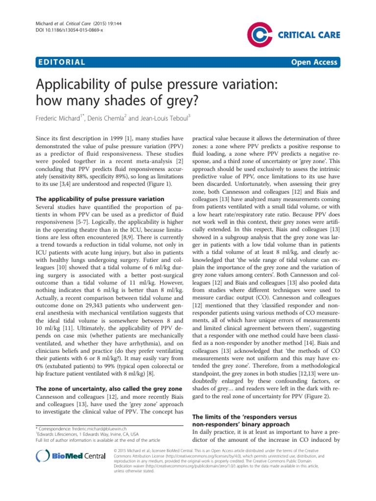 Applicability - of - Pulse - Pressure - Variation - How - Many Itmes ...