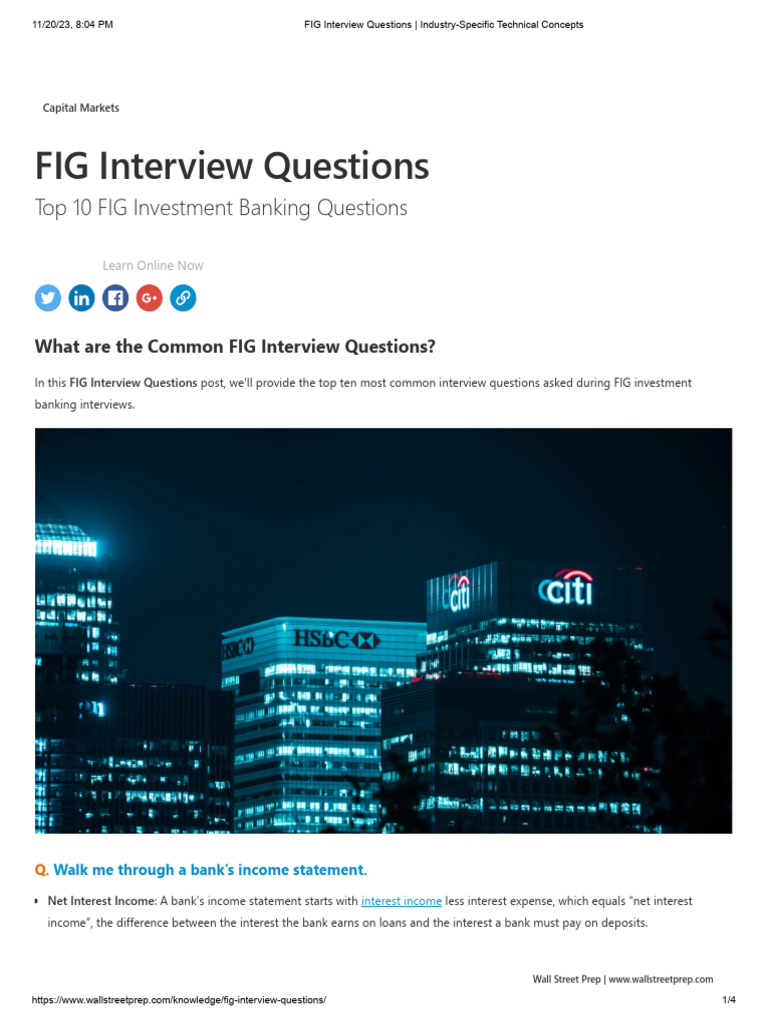 WSP - FIG Interview Questions - Industry-Specific Technical Concepts ...