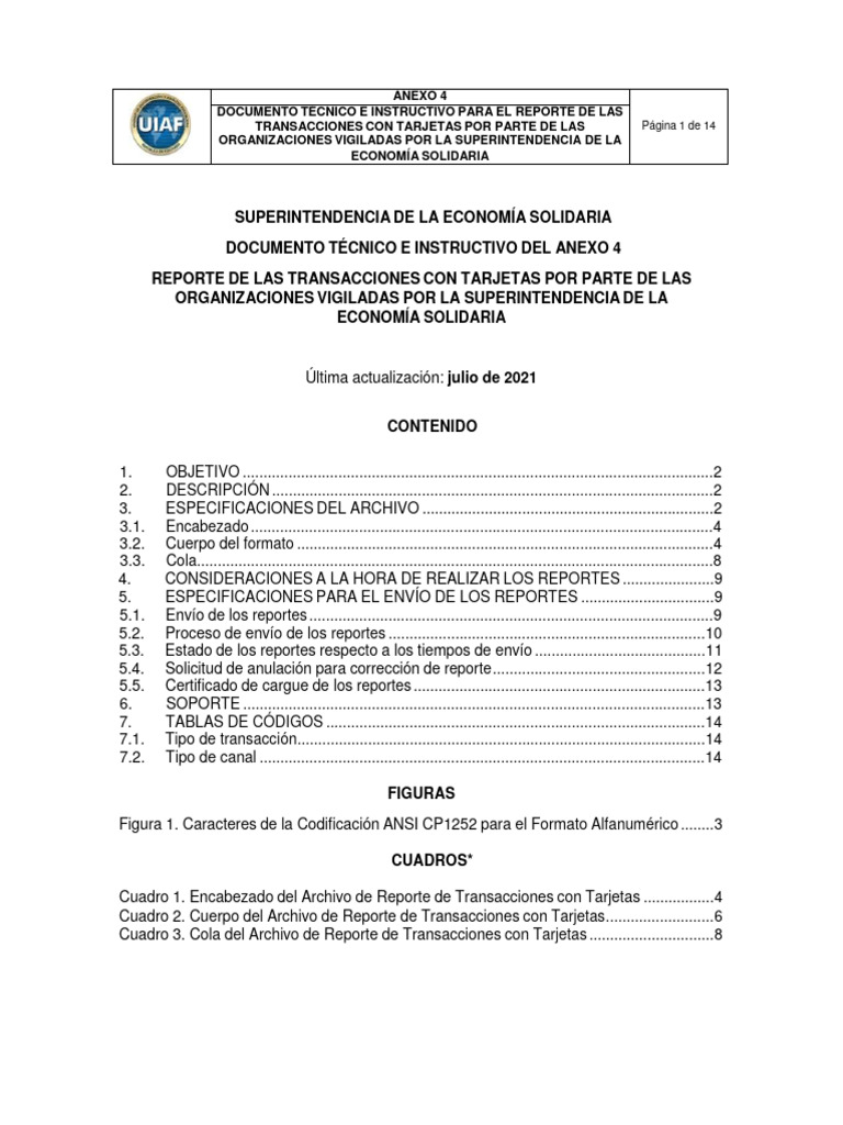Anexo 4 Reporte Tarjetas - Uiaf 20 Mayo 2022 1 0 | PDF | Tarjeta de débito | Tarjeta de crédito