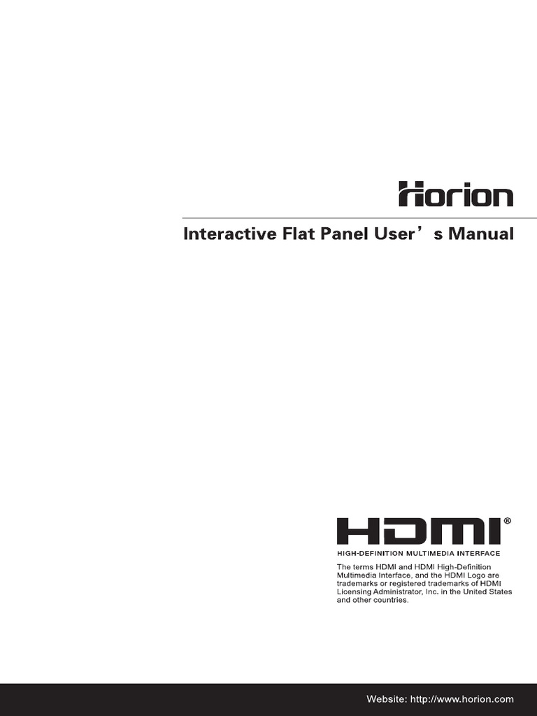 Horion M3A User Manual (55inch-98inch) | PDF