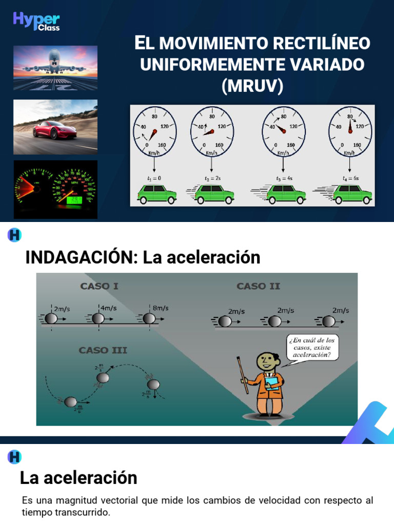 10 - El Movimiento Rectilíneo Uniformemente Variado | PDF