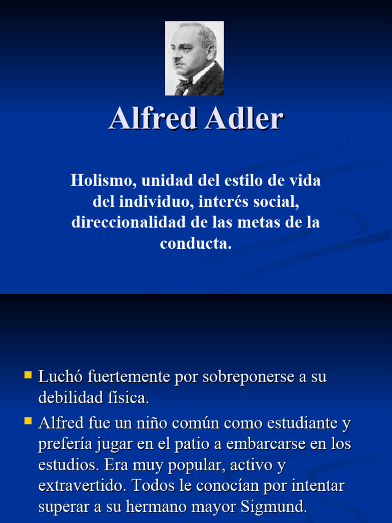 Alfred Adler | PDF | Sigmund Freud | Psicoanálisis