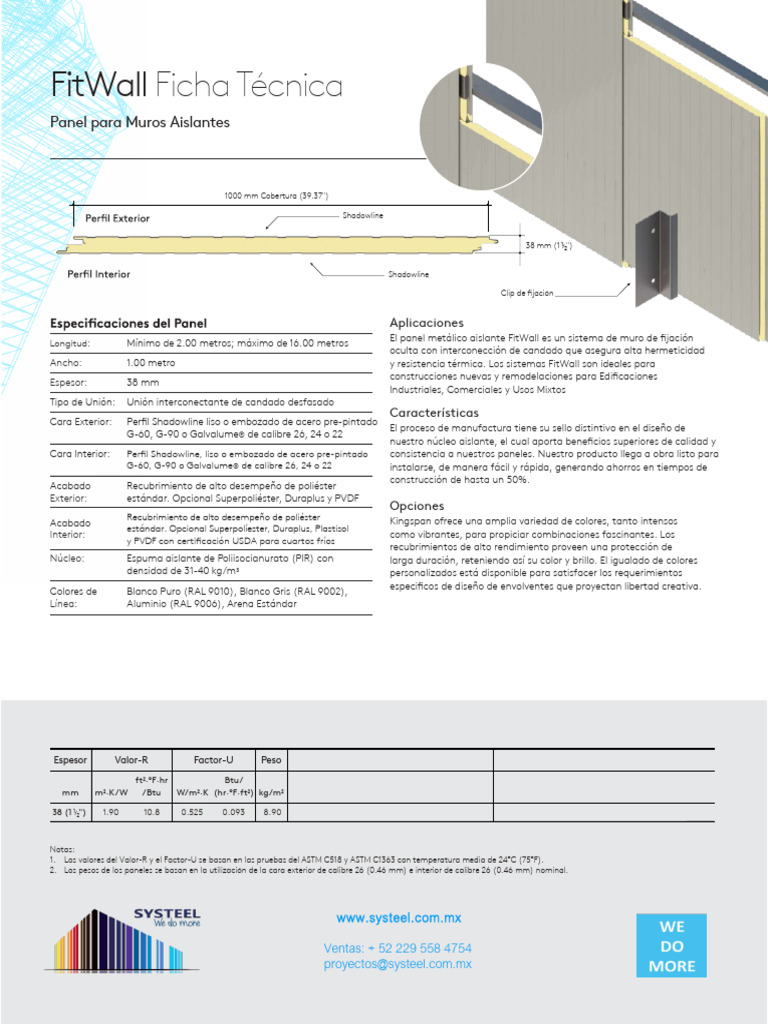FitWall FT | PDF | Aislamiento térmico | Revestimiento