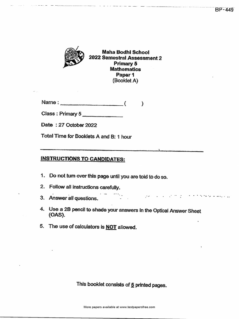P5 Maths 2022 SA2 Mahabodhi-0914 | PDF