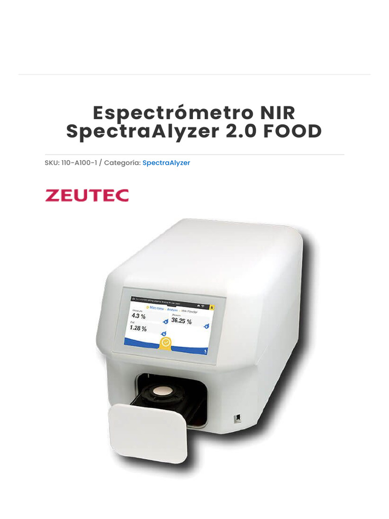 Espectrómetro NIR SpectraAlyzer 2.0 FOOD _ ABATEC | PDF | Ingeniería ...