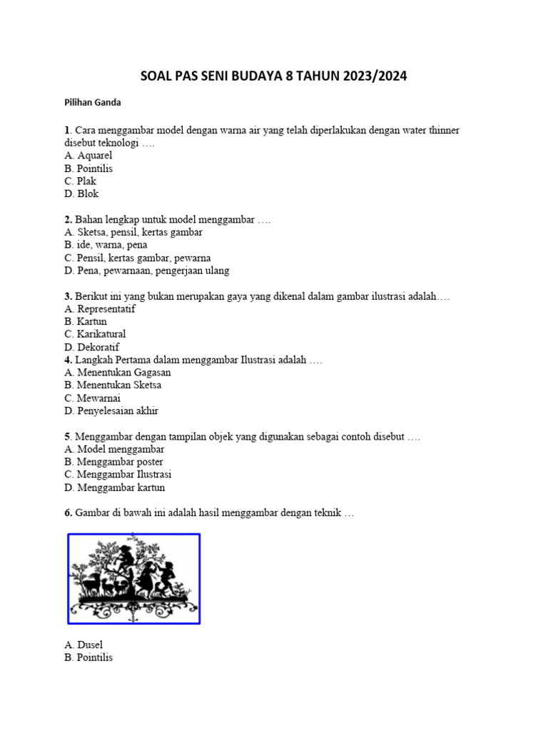 Soal Seni Budaya Kelas 8 | PDF