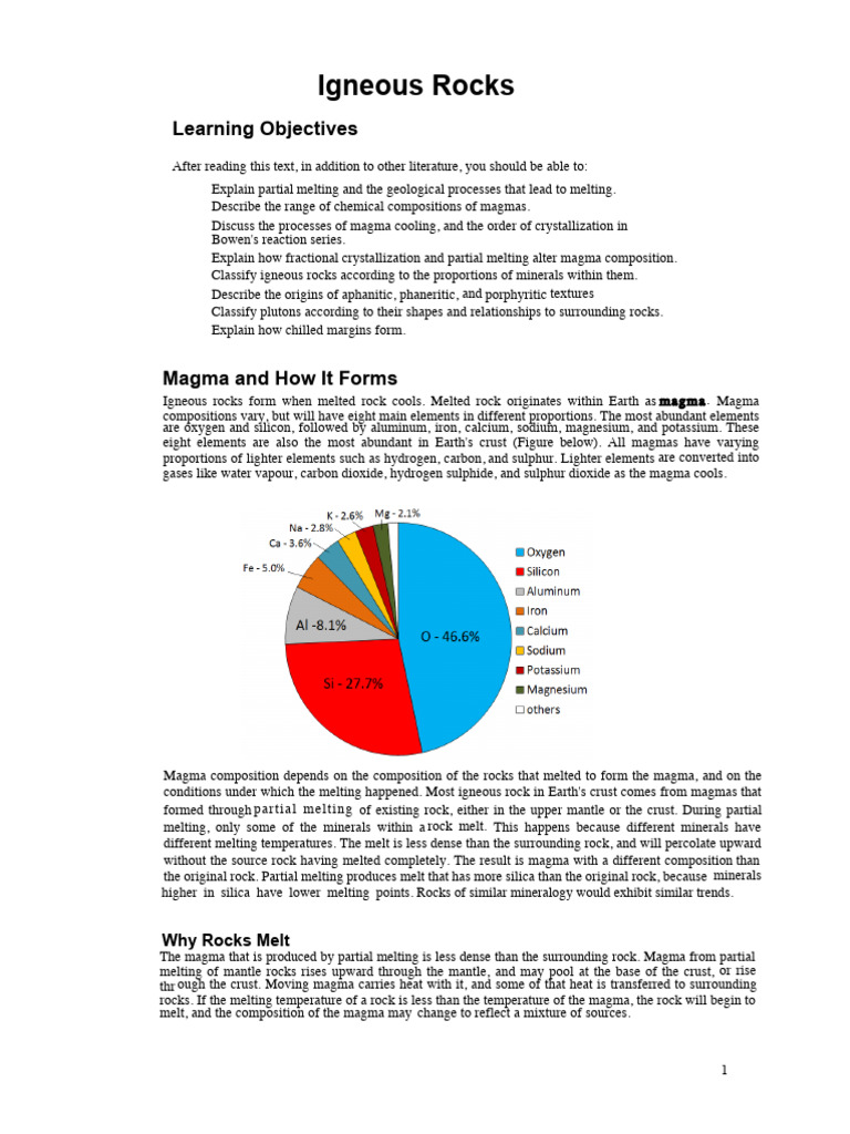01 Igneous PETROLOGY Notes | PDF | Magma | Igneous Rock