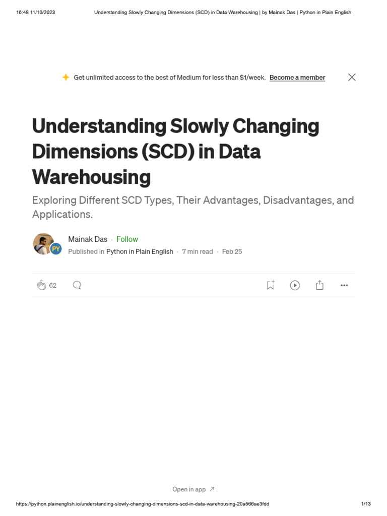Understanding Slowly Changing Dimensions SCD in Data Warehousing by ...