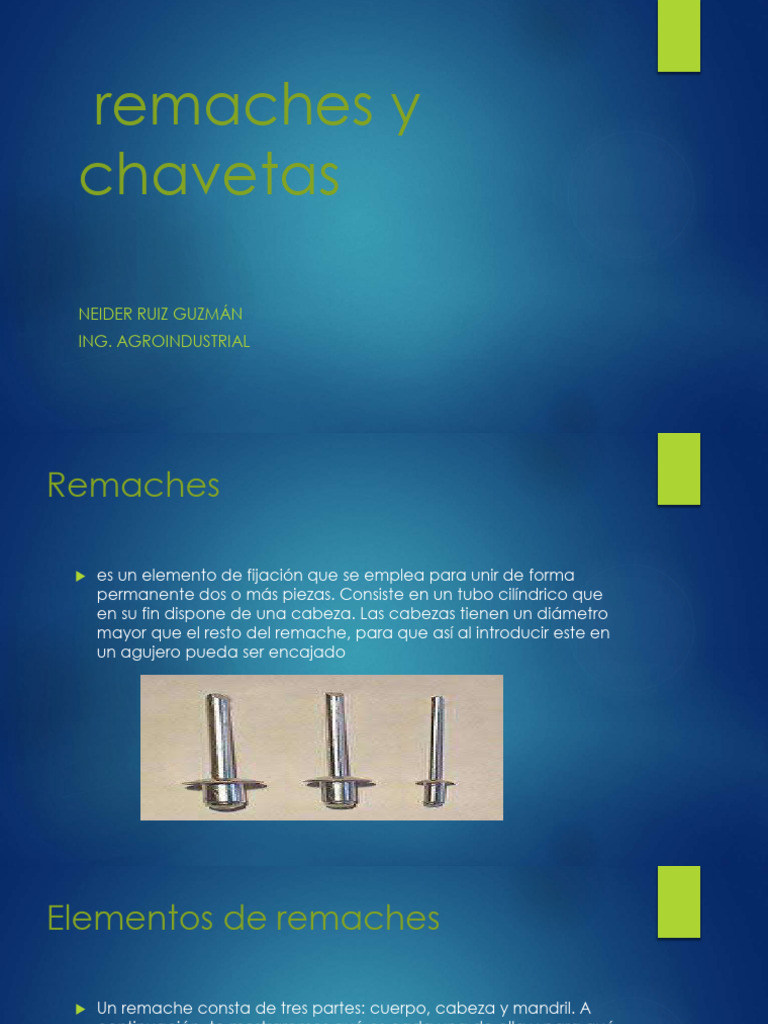 Remaches y Chavetas - Compressed | PDF | Remache | Ingeniería mecánica