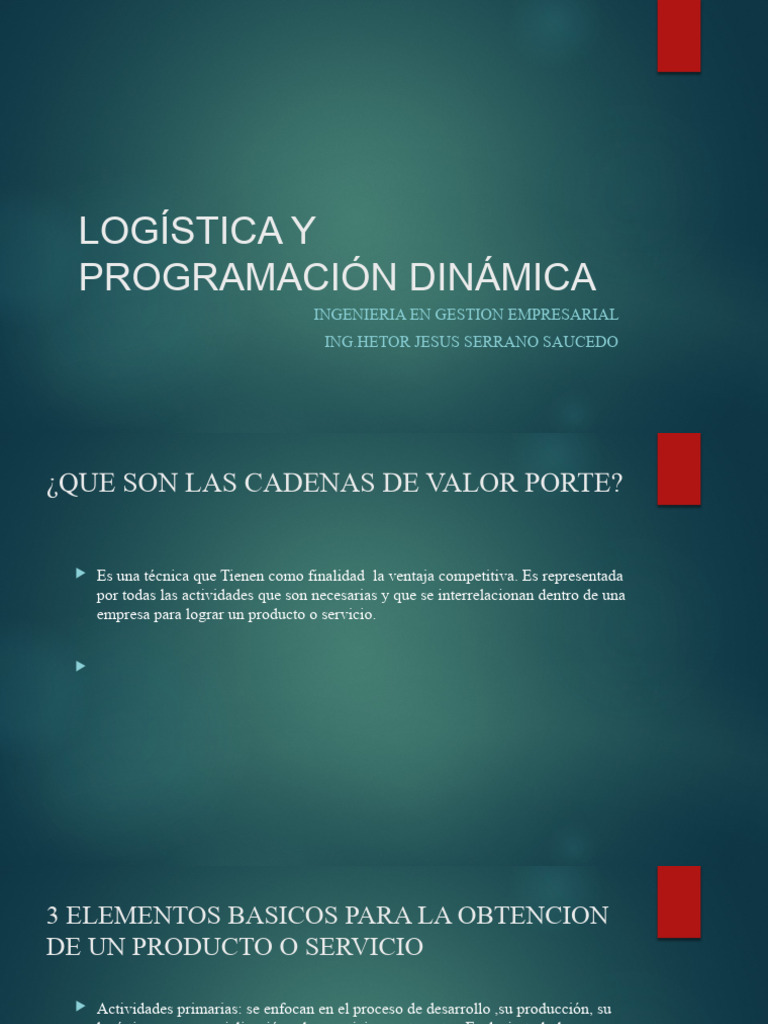 Logística y Programación Dinámica | PDF Logística y Programación Dinámica | PDF