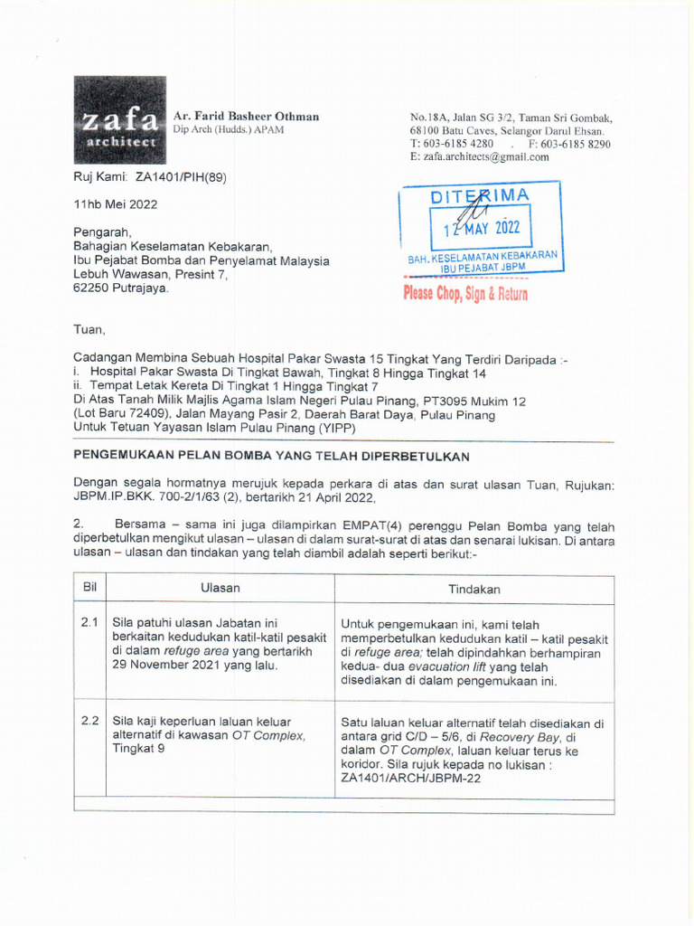 089 - Pengemukaan Pelan Bomba | PDF