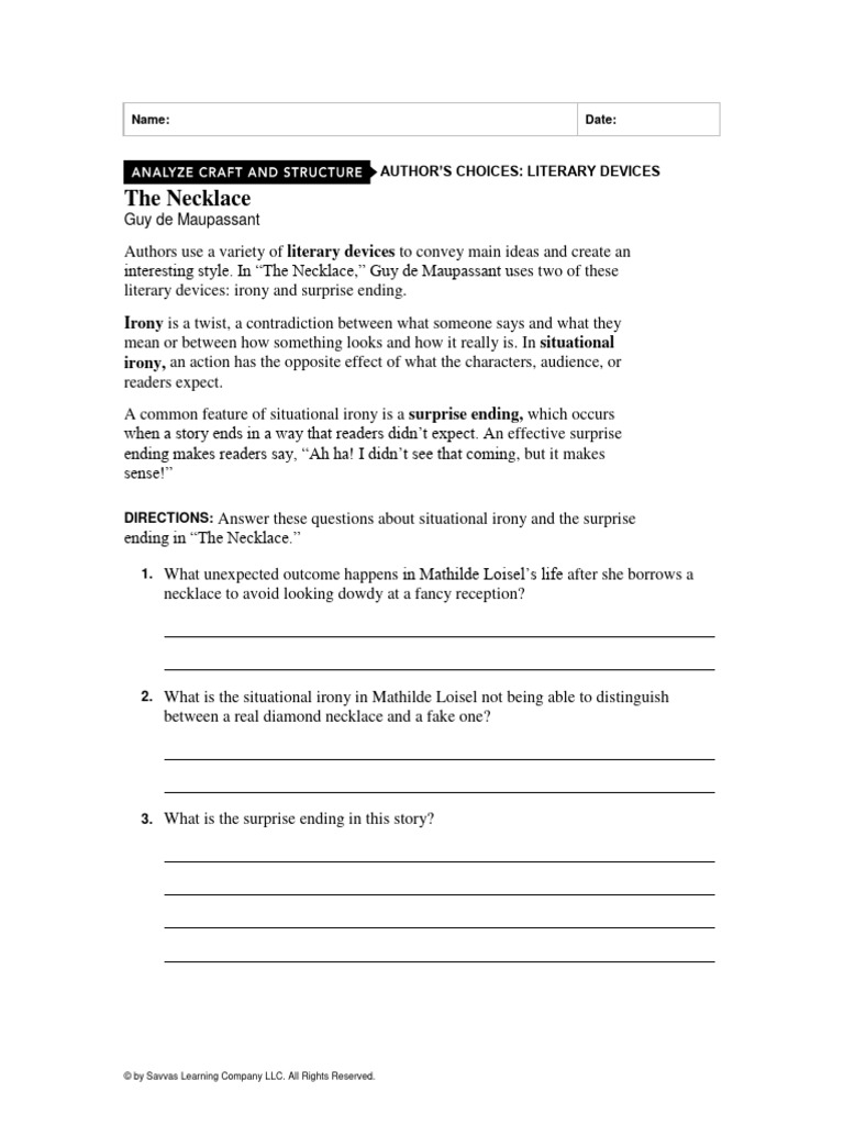 The Necklace Analyzr Craft - Structure PDF | PDF