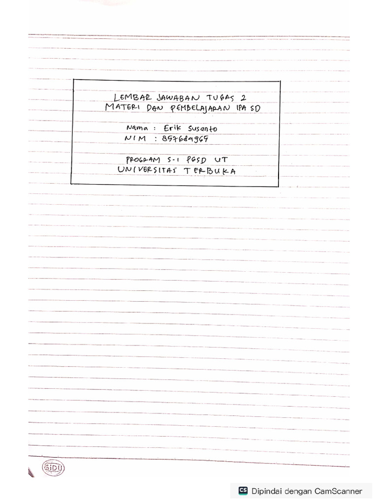 TT2 - Erik Susanto - Nim 857684965 - Materi Dan Pembelajaran Ipa SD | PDF