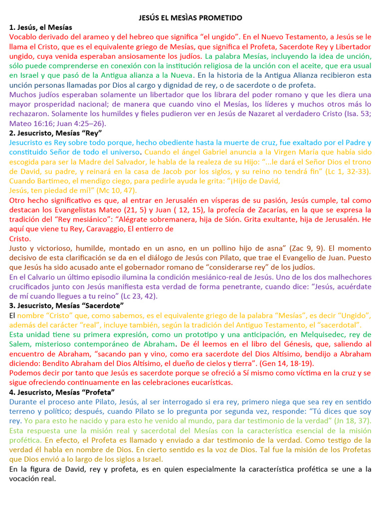 Jesús El Mesìas Prometido | PDF | Jesús | Mesías